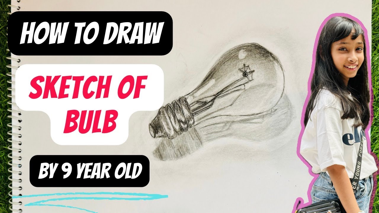 How To Draw Light Bulb Sketch | Easy Pencil Sketch | Step By Step - YouTube