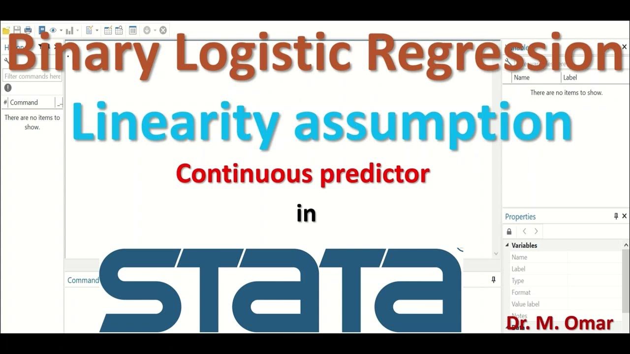 Linearity Assumption Test For Continuous Predictor In Binary Logistic Regression In Stata Youtube