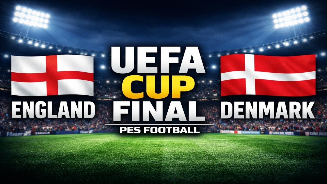 UEFA Cup Final 🔥 England vs Denmark | PES Football Epic Final Match ...