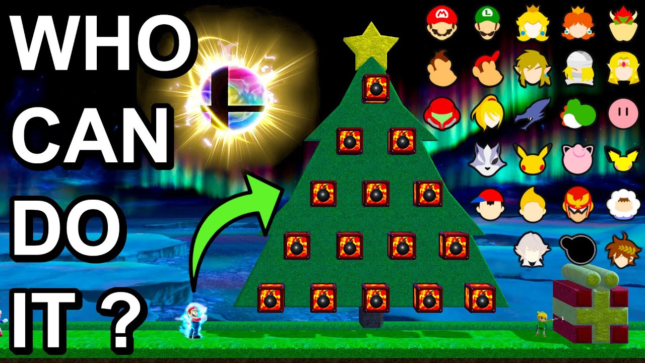 Who Can BREAK All The Christmas Lights With A Final Smash ? - Super ...