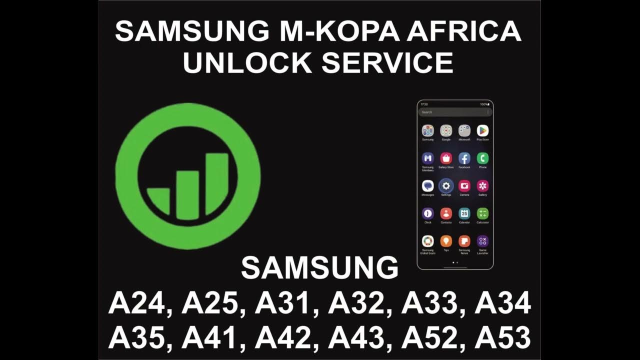 Samsung M Kopa Unlock Service, A14, A21, A22, A23, A24, A31, A32 - YouTube