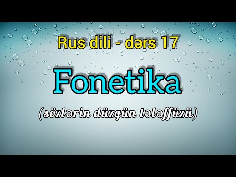 Rus dili. Fonetika. Online dersler ✅ Whatsaap 055 655 07 02