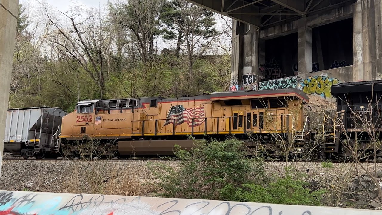 Norfolk Southern train with a UP trailing! 136 enters Asheville, North ...
