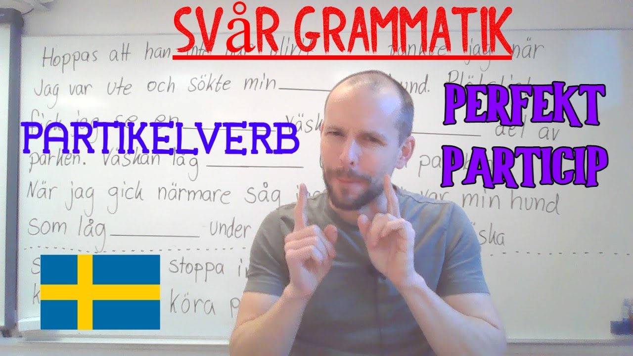 Svår grammatik (partikelverb i perfekt particip, D-kurs) SFI - YouTube