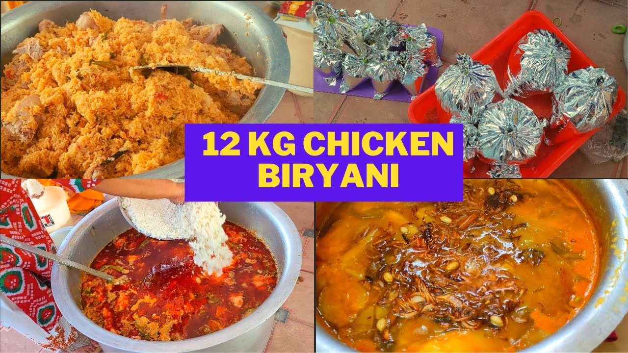How to make 12 kg Chicken Biryani with Dalcha at Home #stepbystep # ...