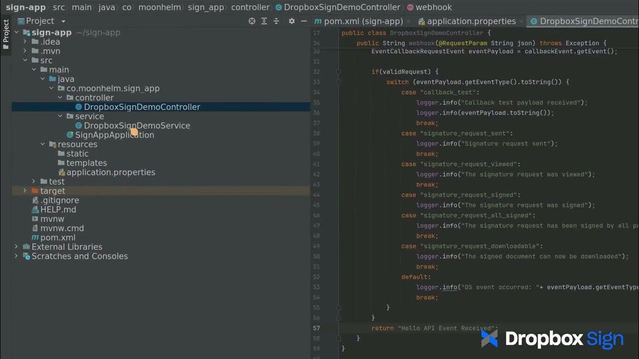 Setting up embedded signing in Java using Dropbox Sign | Dropbox Developers | Dropbox - YouTube