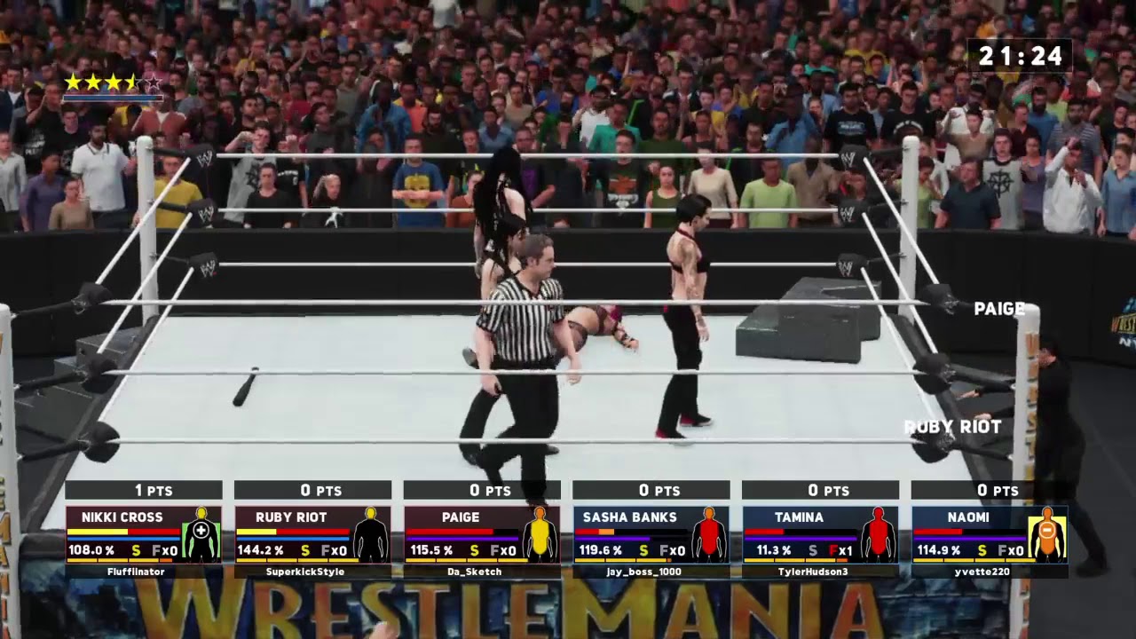 WWE 2K18 Nikki Cross, Ruby Riot & Paige vs. Team B.A.D - 30 Min Ironman ...