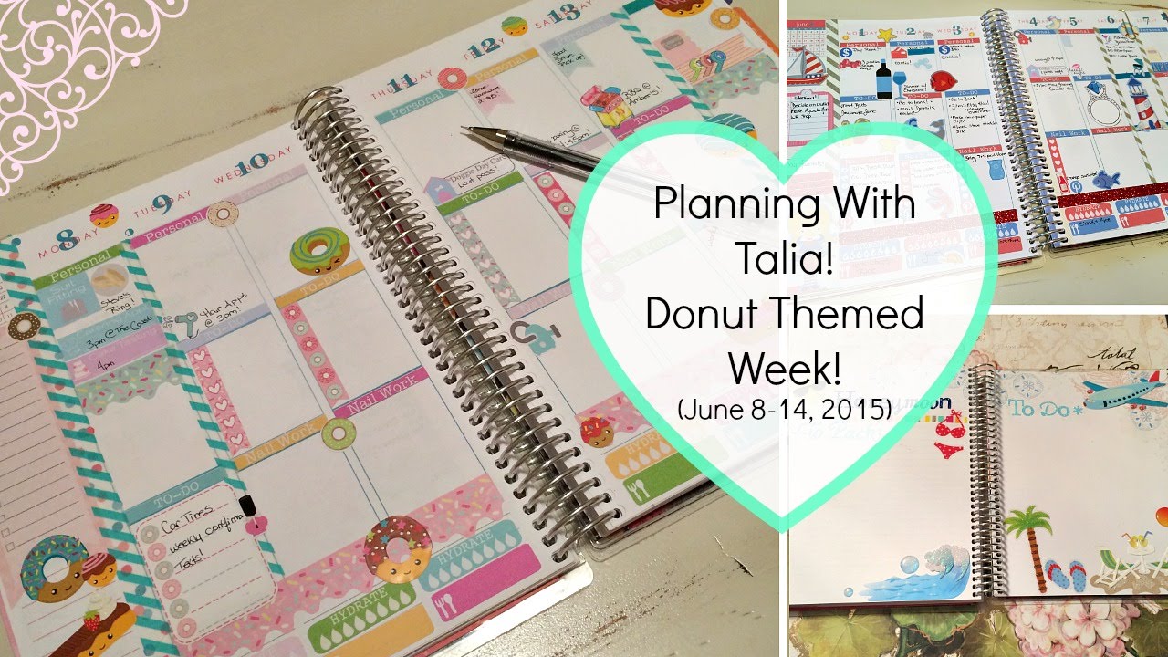 Plan With Me | Donut Themed Week! - YouTube