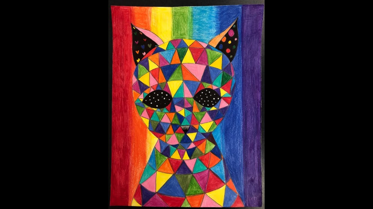 Animal portrait inspired by Spanish artist Okuda San Miguel - YouTube