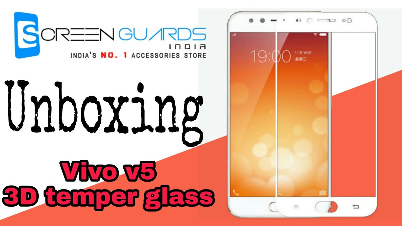UNBOXING Vivo V5 Blue light filter Screen guard. Tech chaser - YouTube