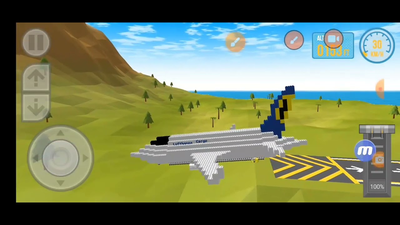 airplane crash animation crash draw bricks #1 - YouTube