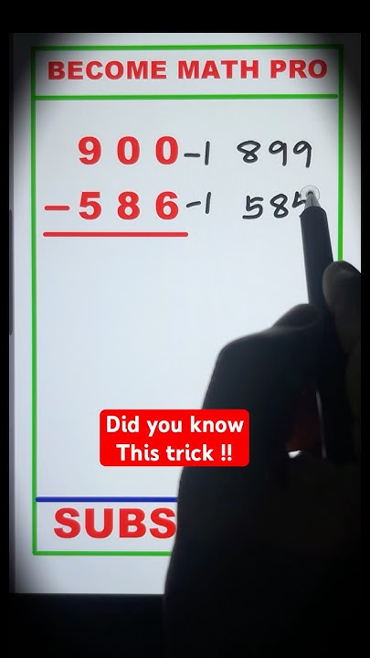 YEDA YUNG || Math short Trick || Math Hack || Subtraction Shortcuts || #trending #maths # ...