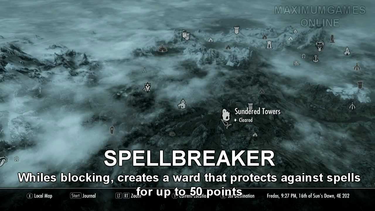 Skyrim Spellbreaker Shield Location w/commentary - YouTube