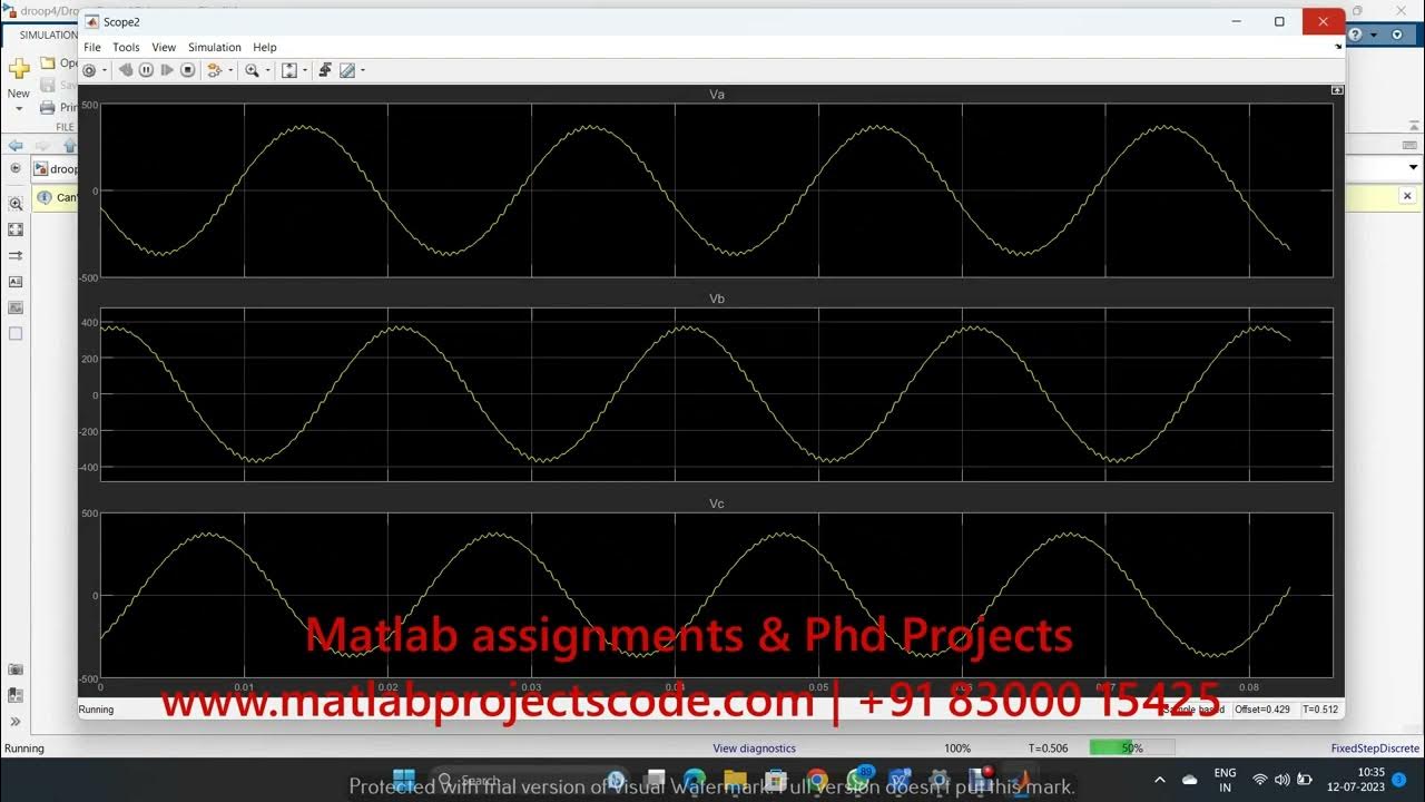 Microgrid inverter droop control Matlab Simulink Simulation - YouTube