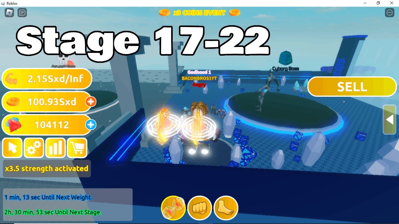 Stage 17-22 in Fast Lifting Simulator!!! - YouTube