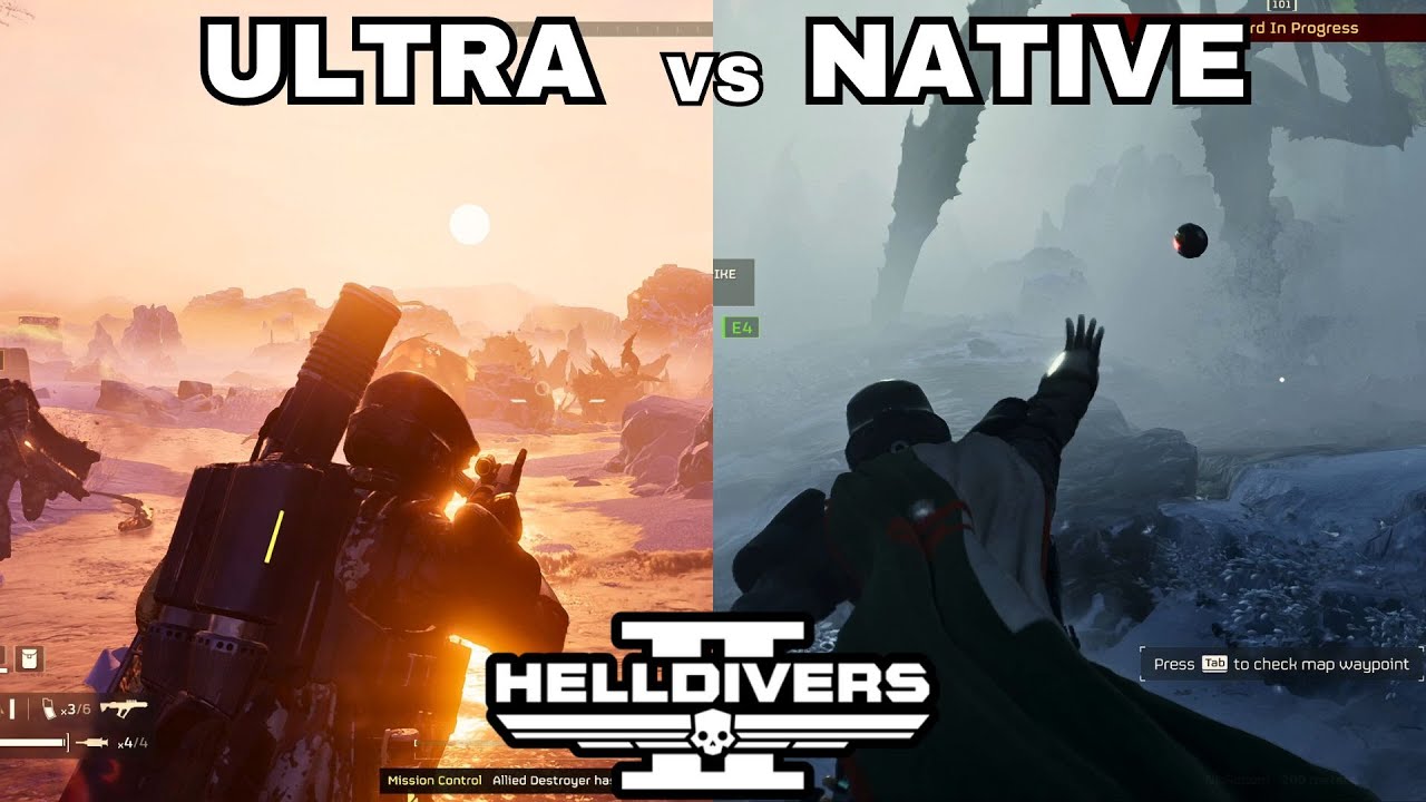 RTX 4070 Helldivers 2: Ultra vs Native Graphics on an Icy Bugpocalypse! - YouTube
