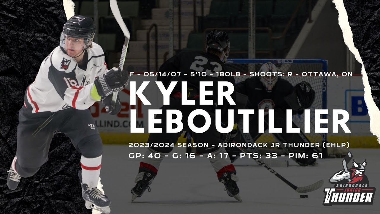 Kyler LeBoutillier 2023-2024 Season Highlights (Adirondack Jr Thunder ...
