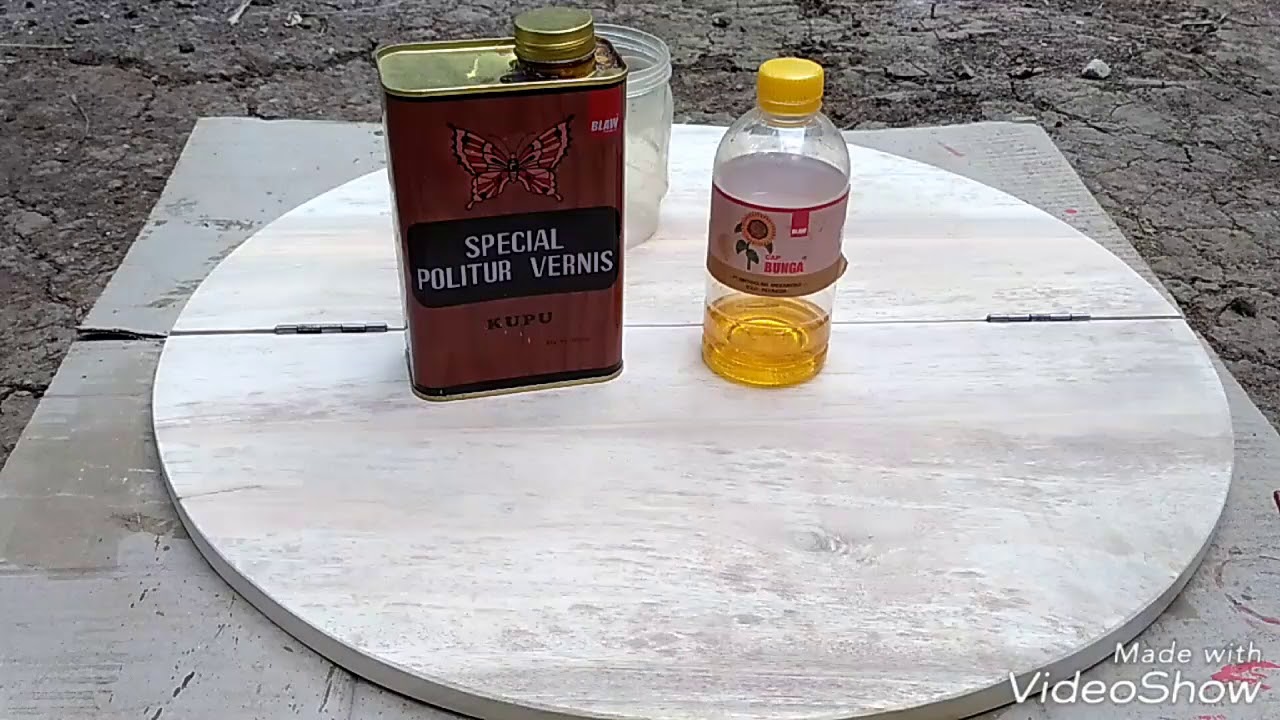 cara mudah politur kayu - YouTube