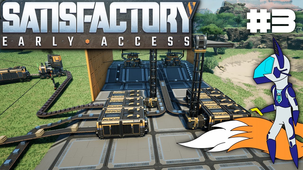 Satisfactory #3 - Placeing Down The Foundation - YouTube