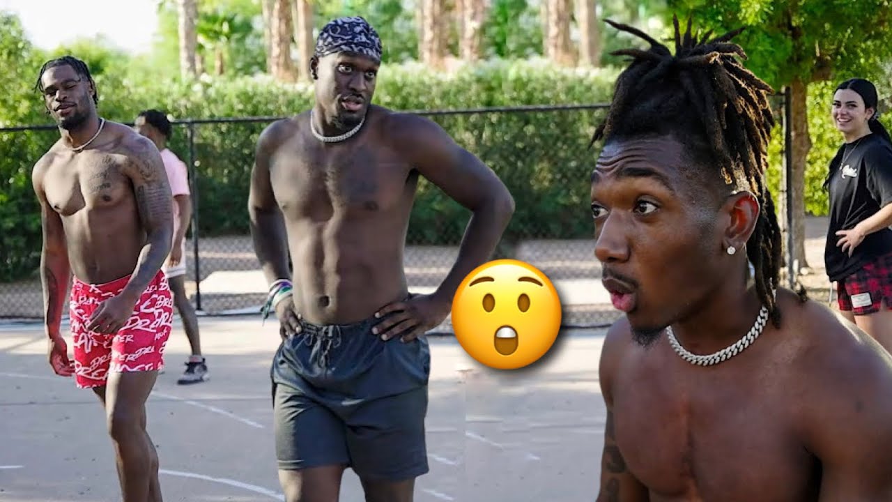 WHEN FOOTBALL PLAYERS PLAY BASKETBALL.! (WE ALMOST FOUGHT) - YouTube