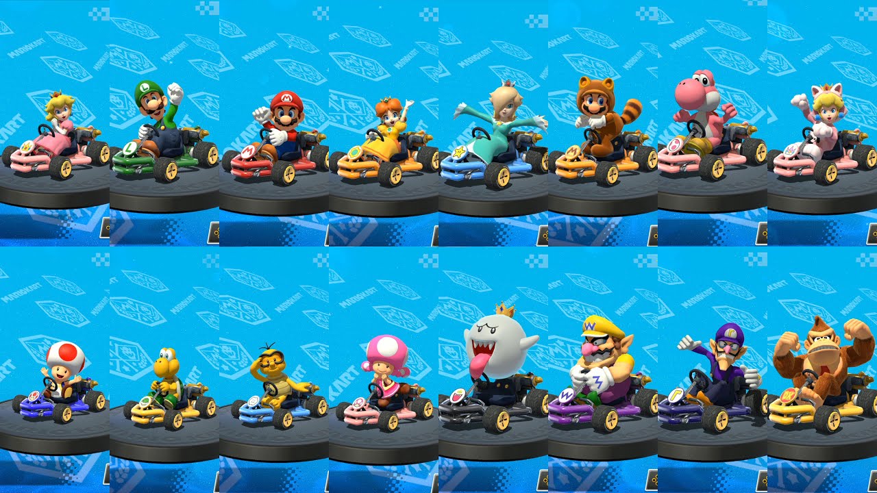 Mario Kart 8 All Characters Select Animation (マリオカート8 デラックス) - YouTube