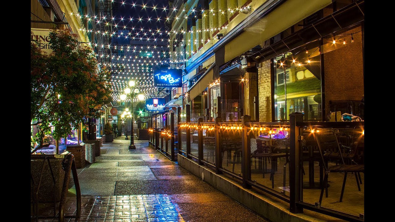 Trounce Alley at night time, Victoria BC Canada - YouTube