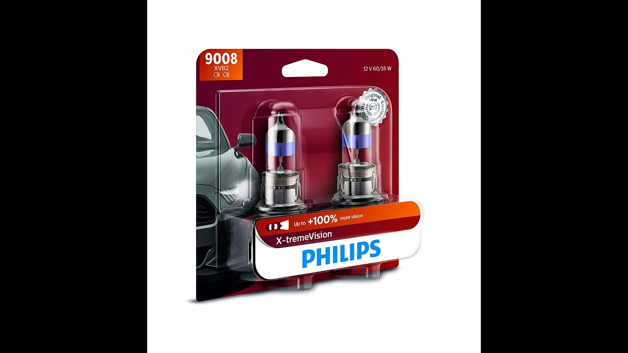Review Philips 9008 X-tremeVision Upgraded Headlight Bulb - YouTube