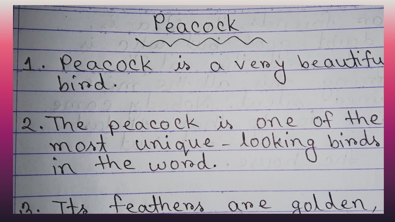 Peacock essay 10 lines in english. / essay on peacock - YouTube