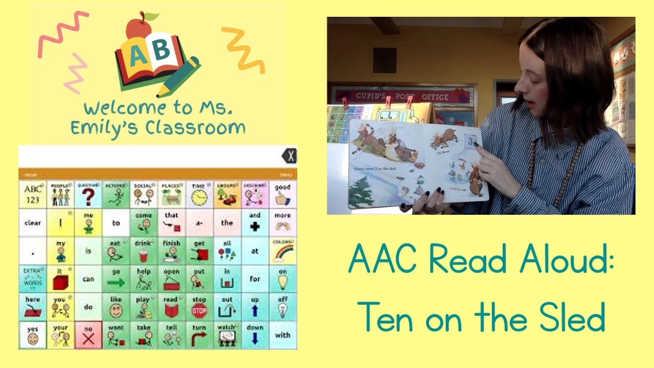 AAC Read Aloud: Ten On the Sled - YouTube