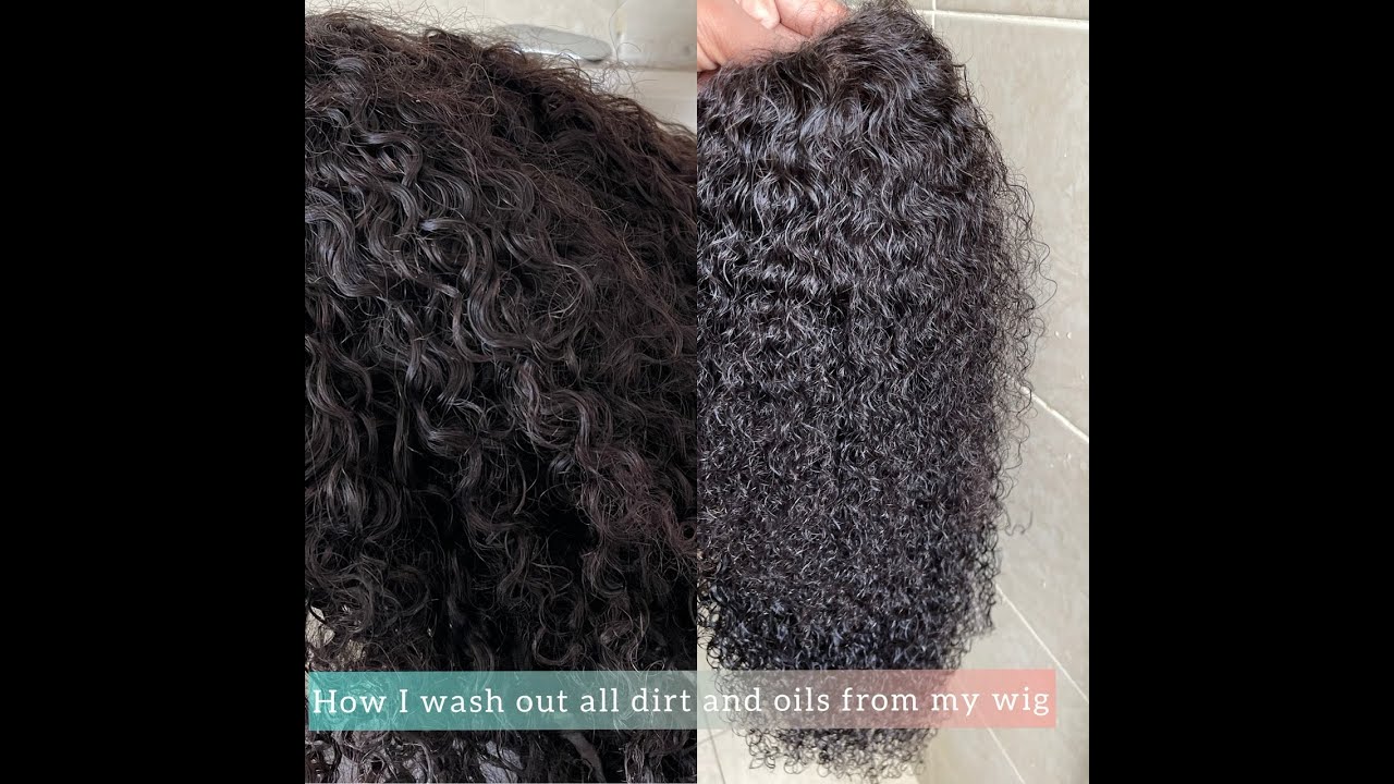 How I wash out all oils and dirt from my 28 inches human hair wig | hot ...