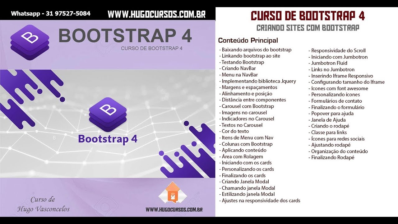 Curso de Bootstrap 4 - Aula 04 - Testando Bootstrap - YouTube