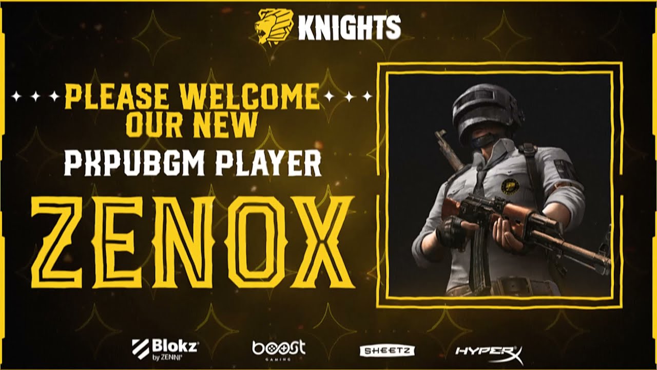 Presenting ZENOX as new player for Knights PUBG MOBILE roster - YouTube