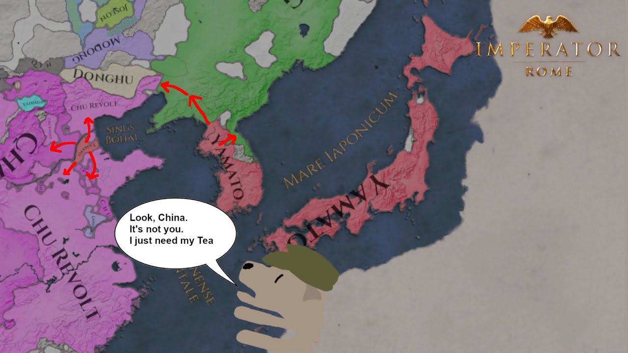 Modded Imperator Rome: I need tea, China has tea, I conquer them ...