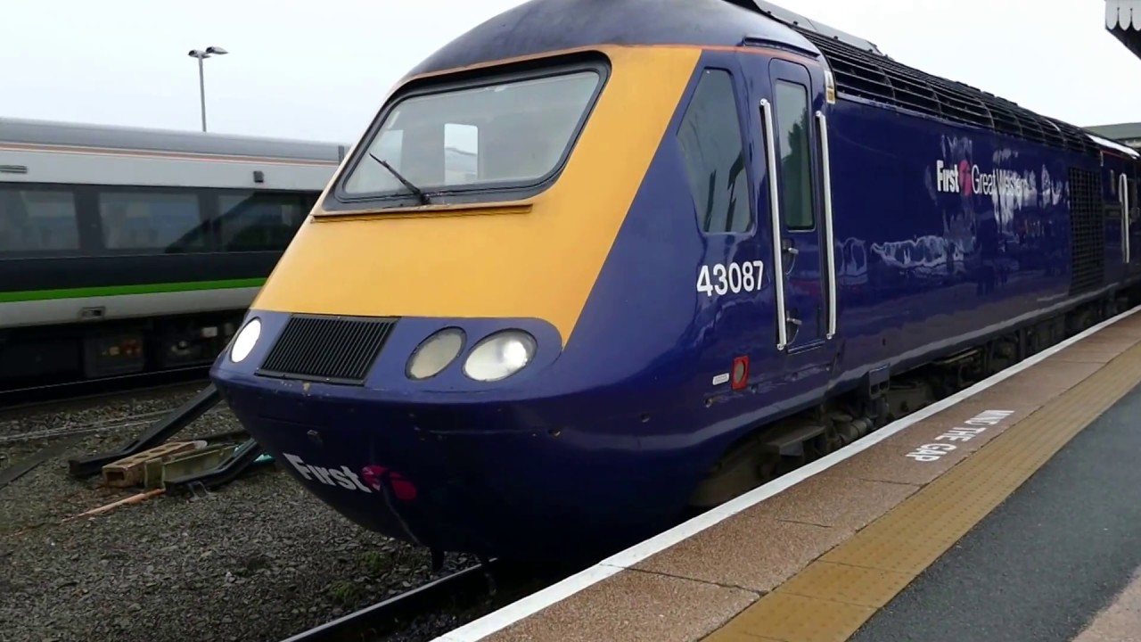 Great Western HST IC 125 No 43087 leaving Worcester Shrub Hills 2018-01 ...