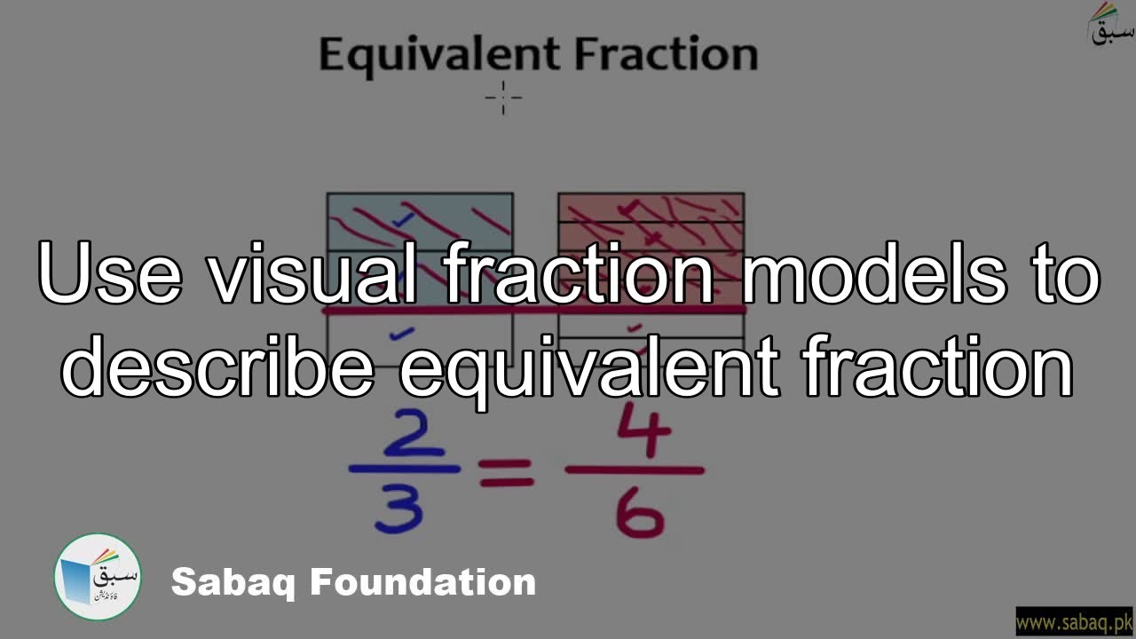 Use Visual Fraction Models To Describe Equivalent Fraction Math Use Visual Fraction Models To Describe Equivalent Fraction Math