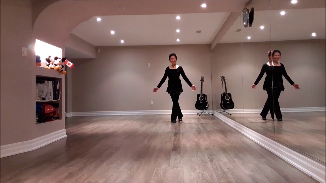 Moving On Tango line dance (dance & teach - YouTube