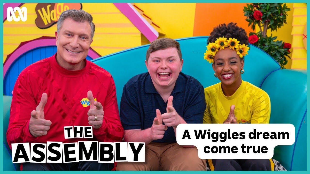 Fletcher interviews The Wiggles | The Assembly | ABC iview - YouTube