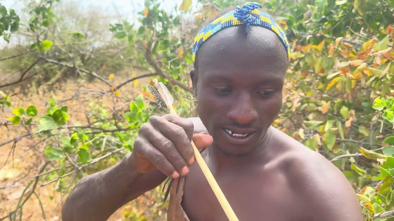 Discover Hadzabe tribe Baboon monkey hunting traditional food | cooking in the wilderness - YouTube