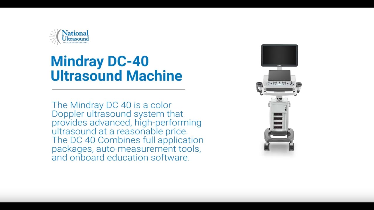 Mindray DC-40 Ultrasound Machine - Product Introduction - YouTube