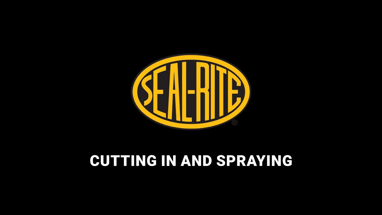 Seal-Rite Demonstrates Cutting In and Spraying Sealant Process - YouTube