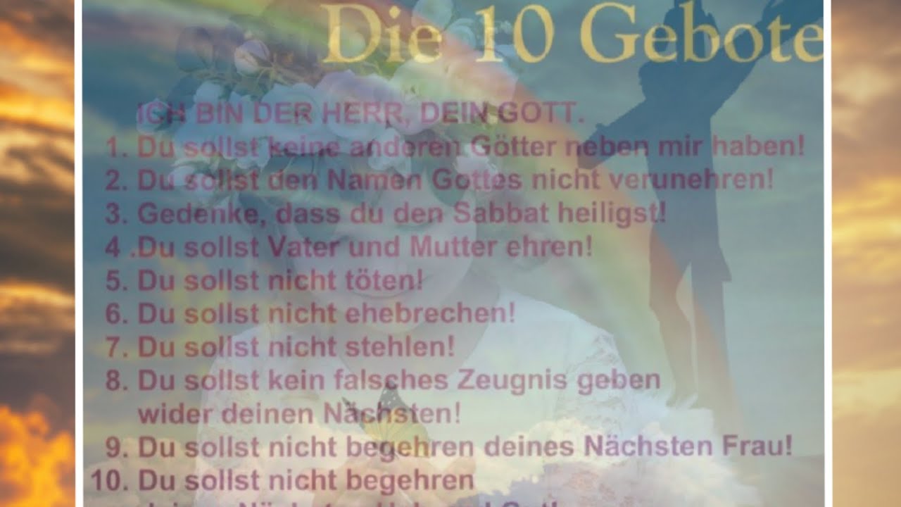 Die Zehn Gebote sind uralte Richtlinien für alle die an Jesus Christus ...