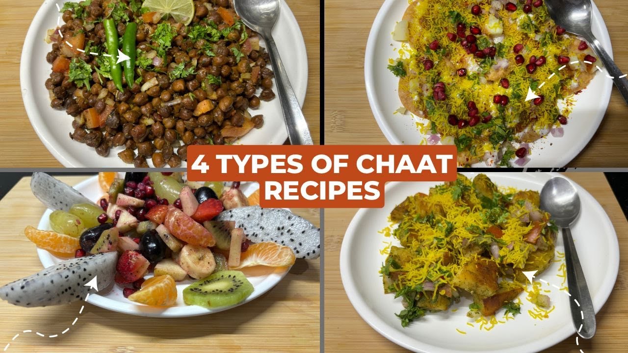 4 TYPES OF CHAAT | STREET STYLE CHAAT | KITCHEN WITH SAVITA - YouTube