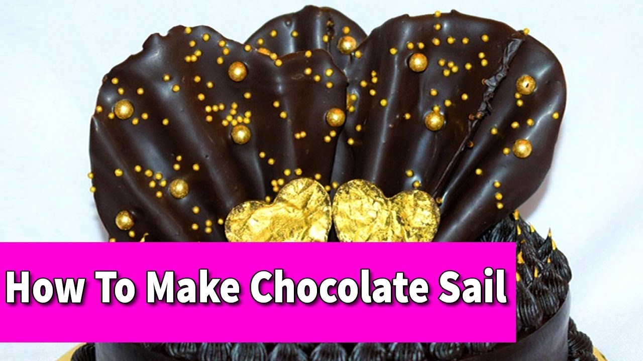 How To Make Chocolate Sails For Cake Decoration | Easy Cake Recipe ...