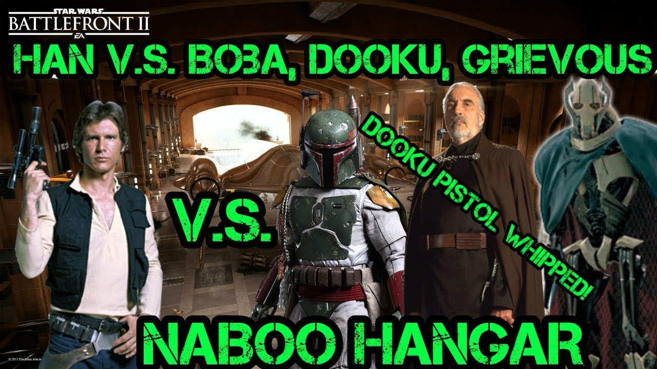 Star Wars Battlefront 2 - Heroes vs Villains on Naboo Hangar. Han vs ...