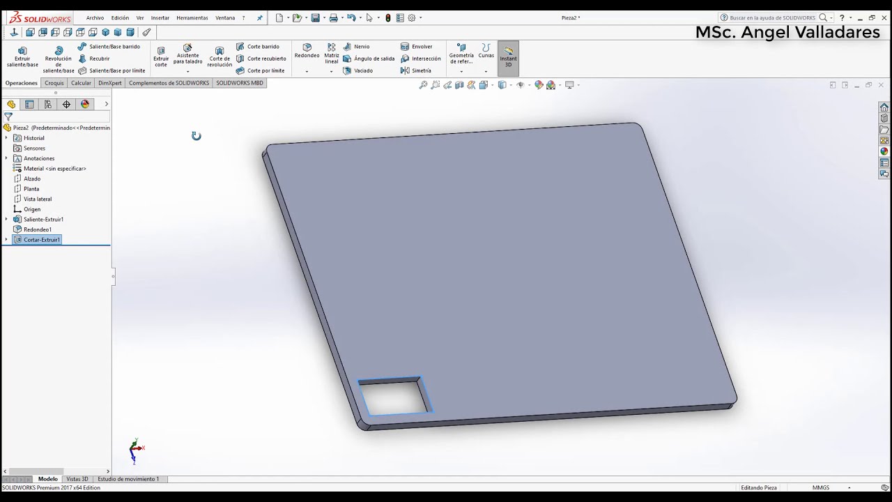 Matriz lineal en Solid Works - YouTube