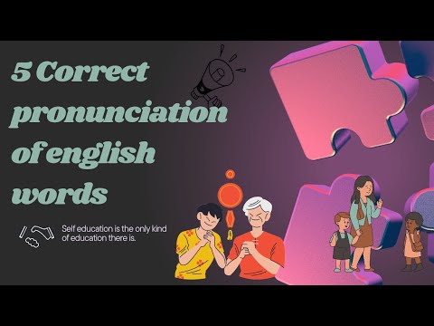 5 Correct pronunciation of English words|#english #learning #speak # ...