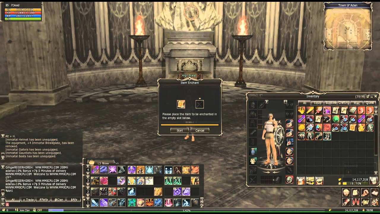 Lineage 2 Enchanting Armor - YouTube