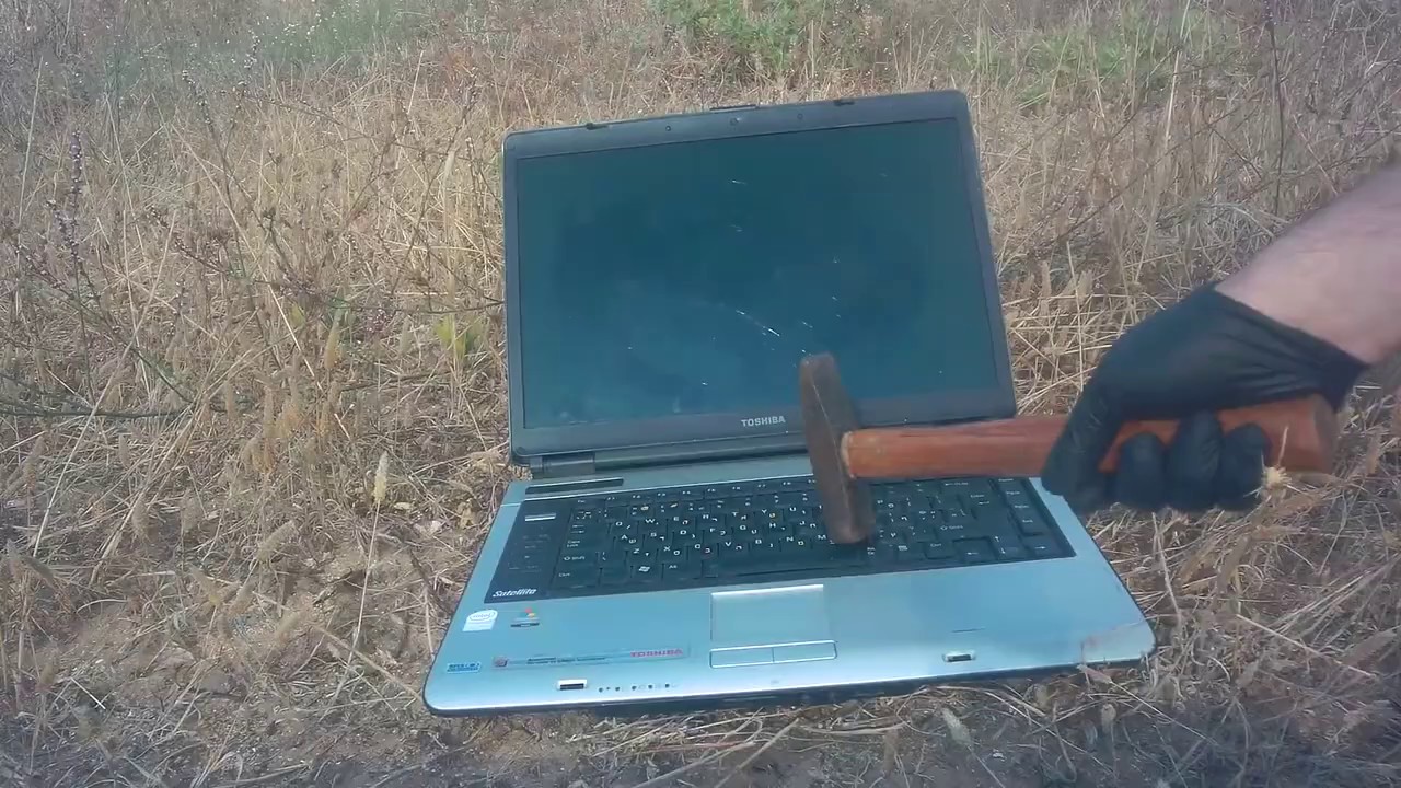 Breaking the laptop - YouTube