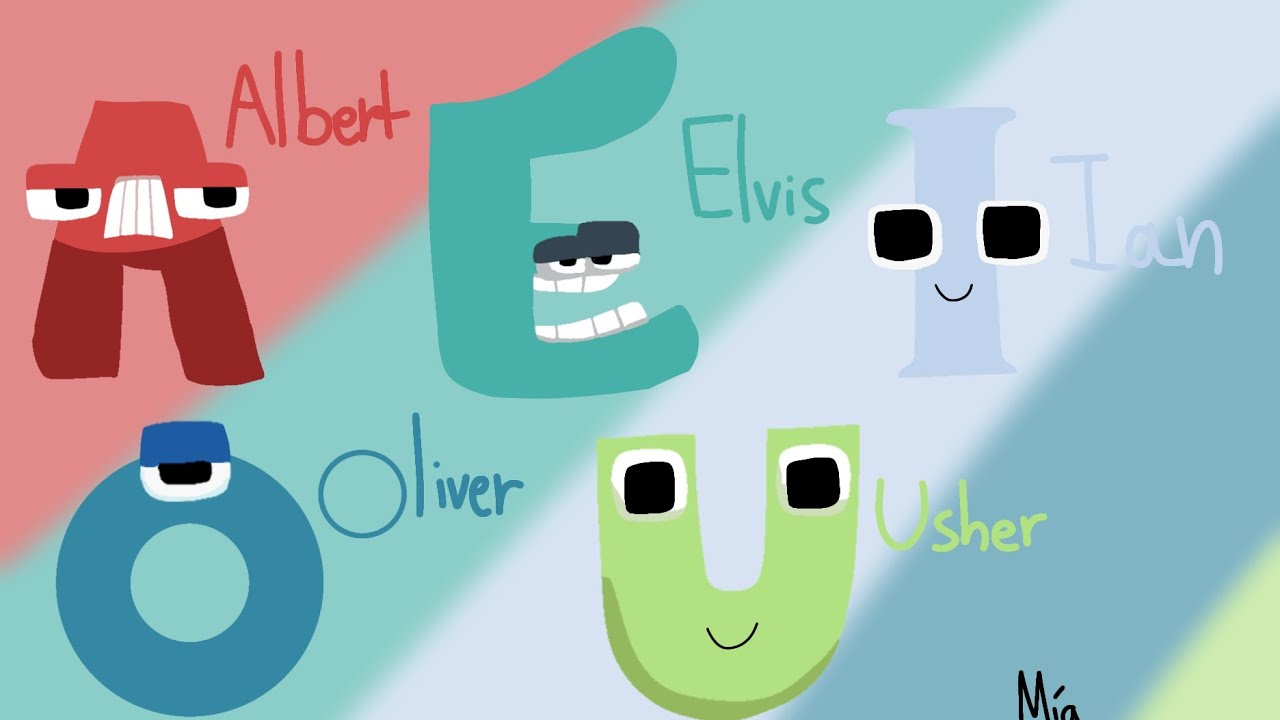 Alphabet Lore vowels with their names - YouTube