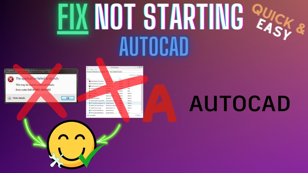 AutoCAD Not Starting? How to Fix Launch Issues, Black Screen, Failed ...